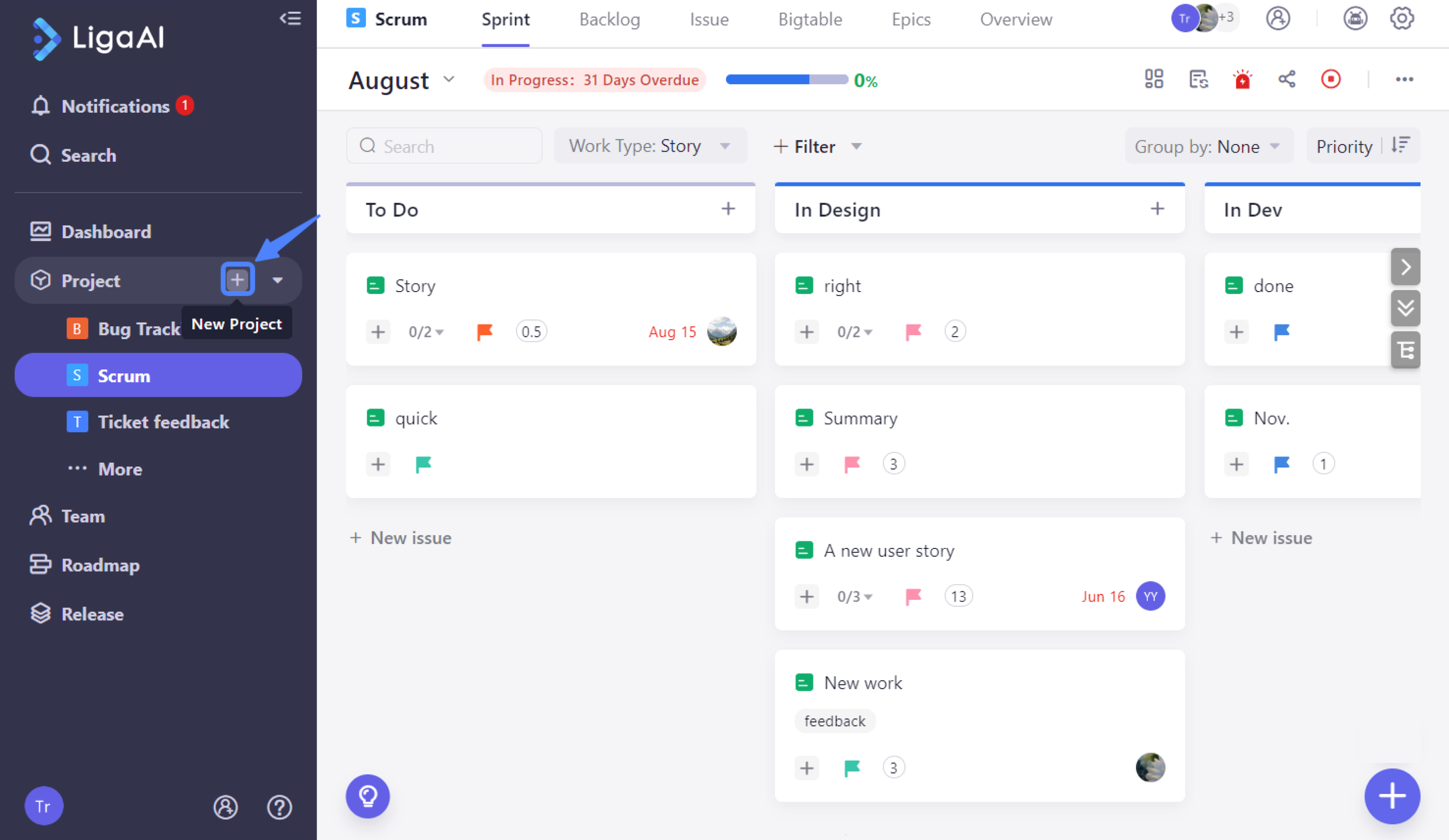 Create a Project-LigaAI