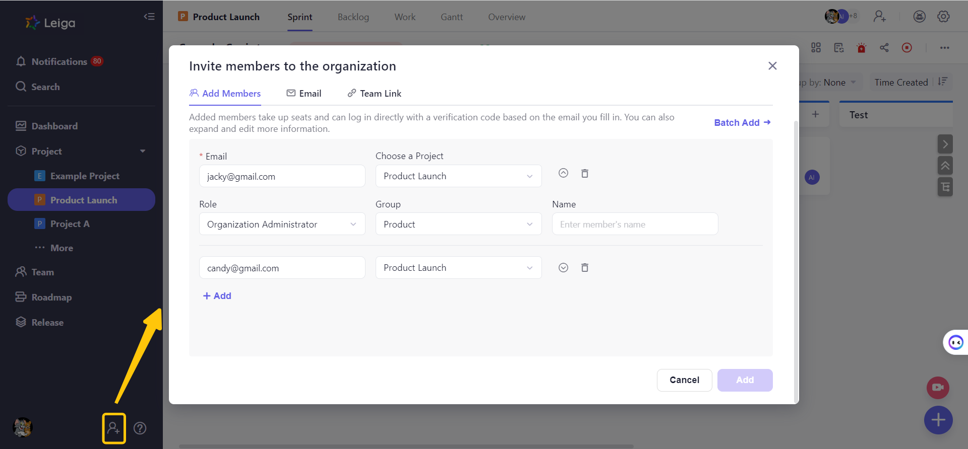 Add Members in Bulk-LigaAI