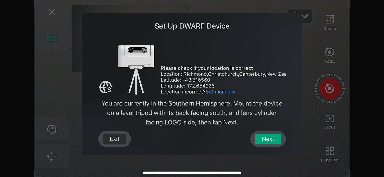 How to Set up DWARF 3 for EQ mode in the South Hemisphere-DWARFLAB ...