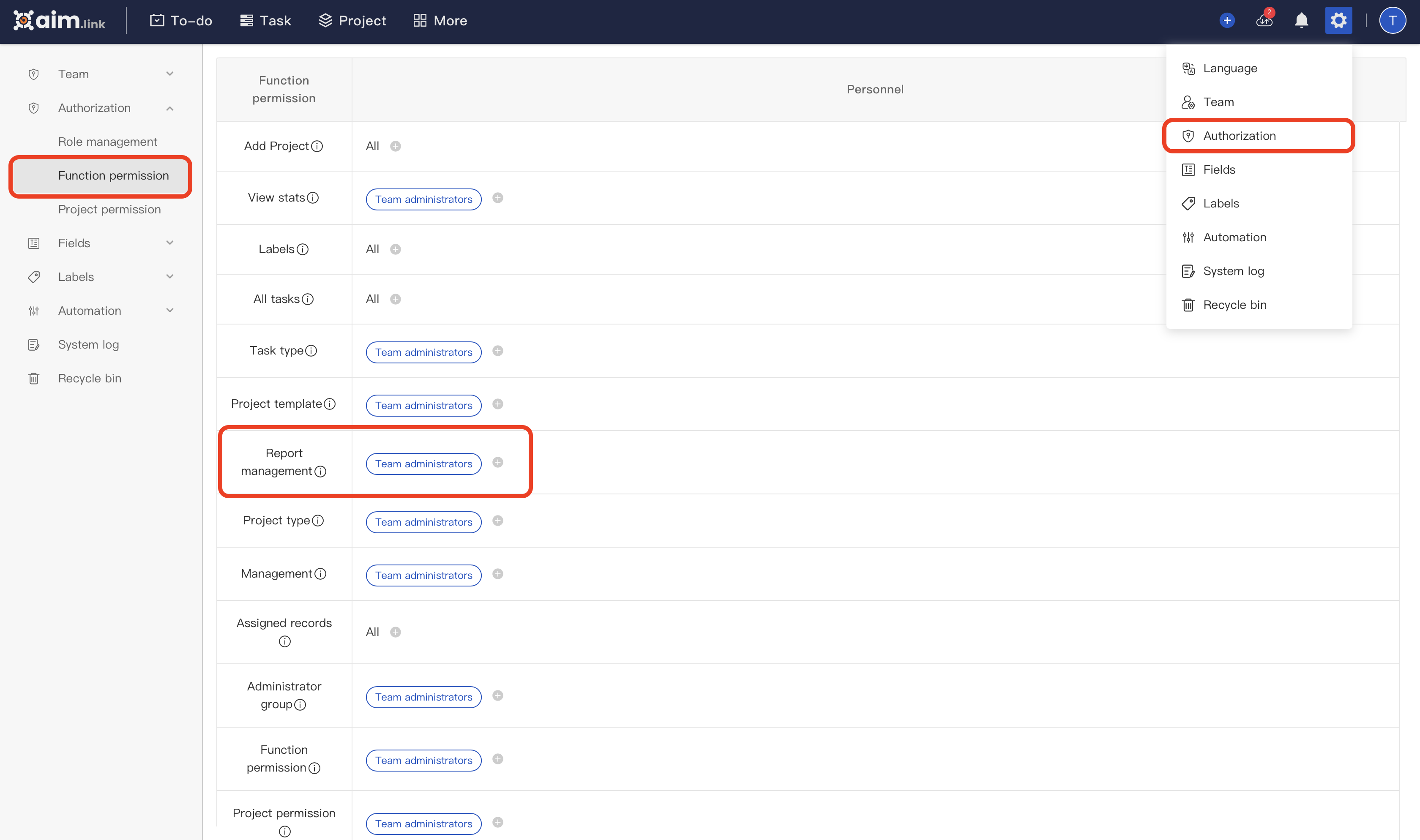 Report-aim.link-Help center