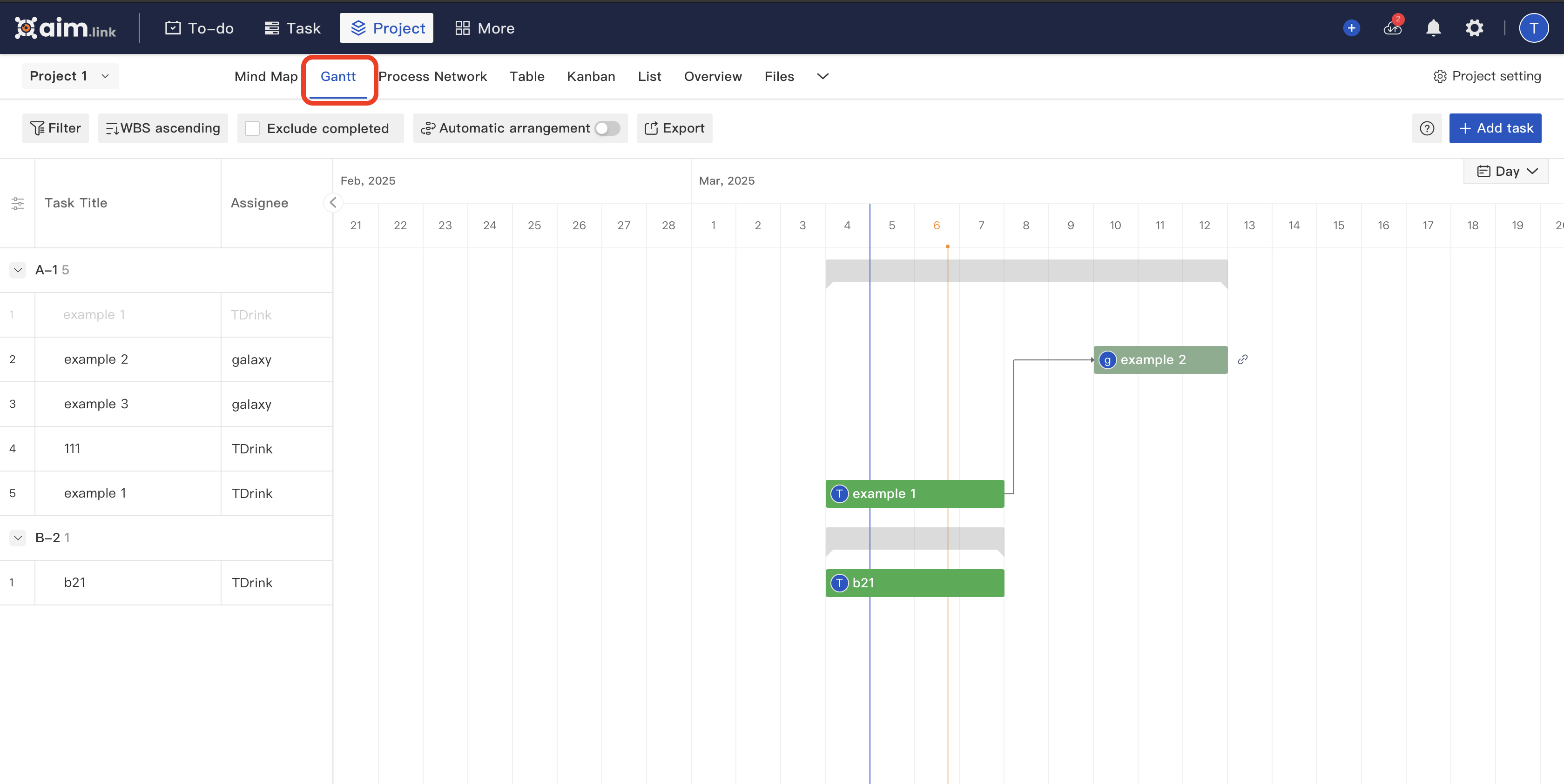 Gantt chart-aim.link-Help center