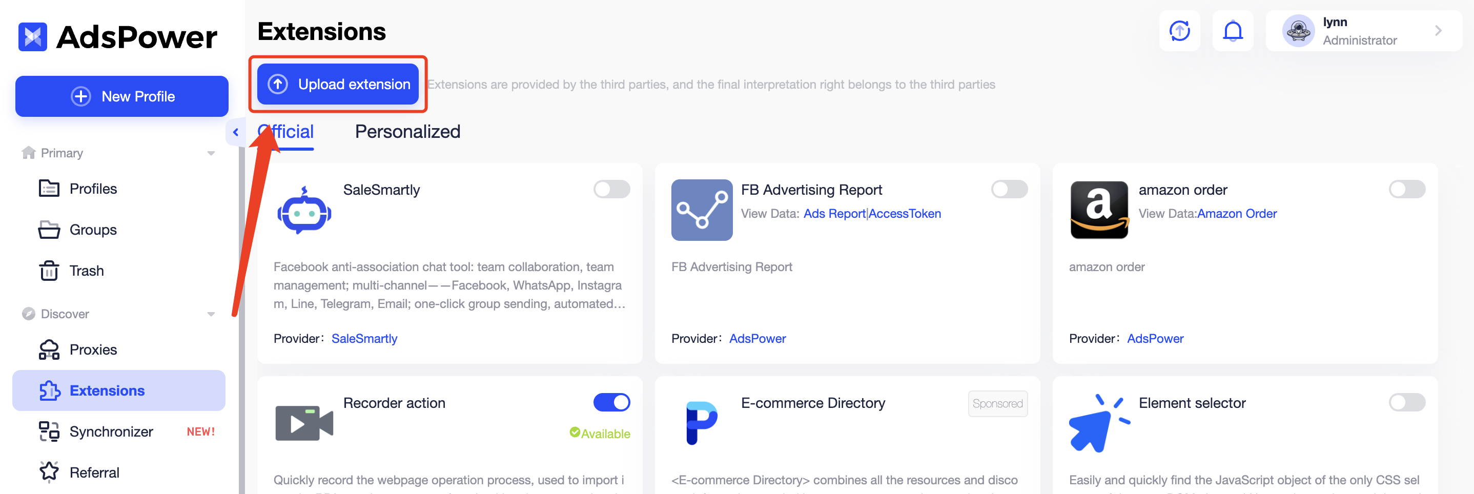 Extensões-Central de Ajuda AdsPower