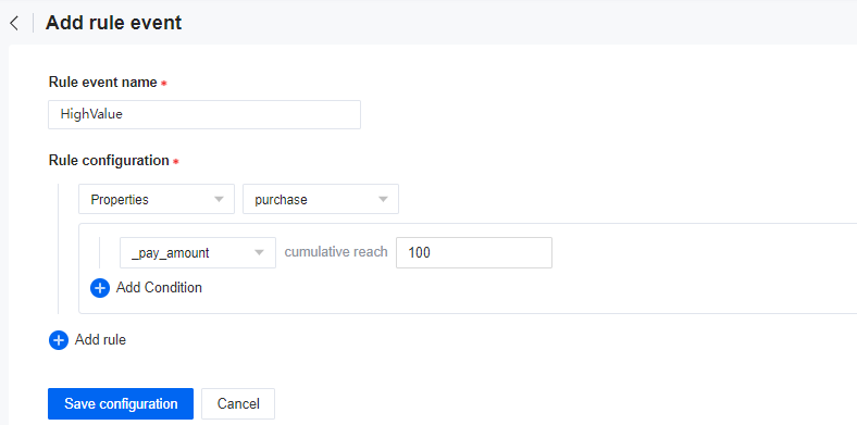 Rule Event Configuration Solarengine Help Center Documentation And Support
