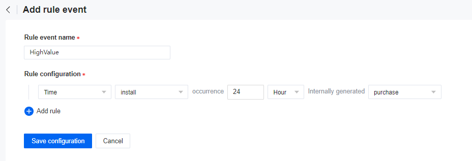 Rule Event Configuration Solarengine Help Center Documentation And Support