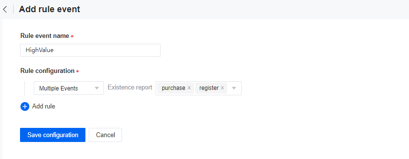 Rule Event Configuration Solarengine Help Center Documentation And Support