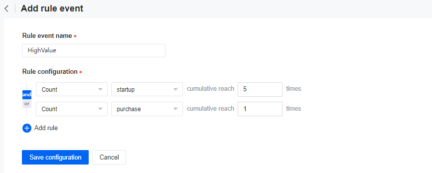 Rule Event Configuration Solarengine Help Center Documentation And Support