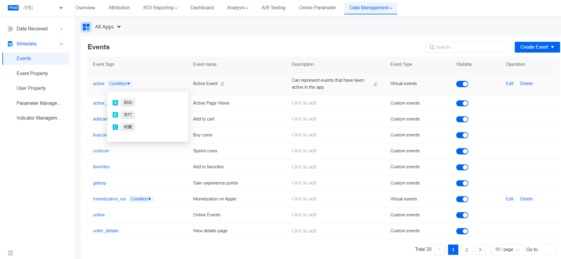Virtual Event-SolarEngine Help Center | Documentation & Support
