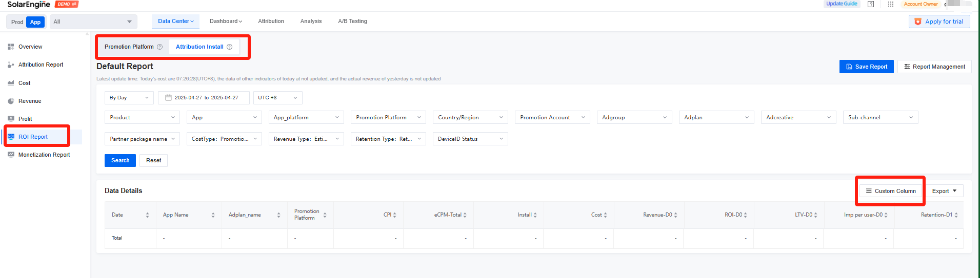 ROI Report-SolarEngine Help Center | Documentation & Support