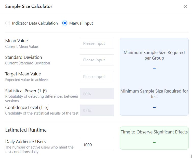 Sample Size Calculator-SolarEngine Help Center | Documentation & Support