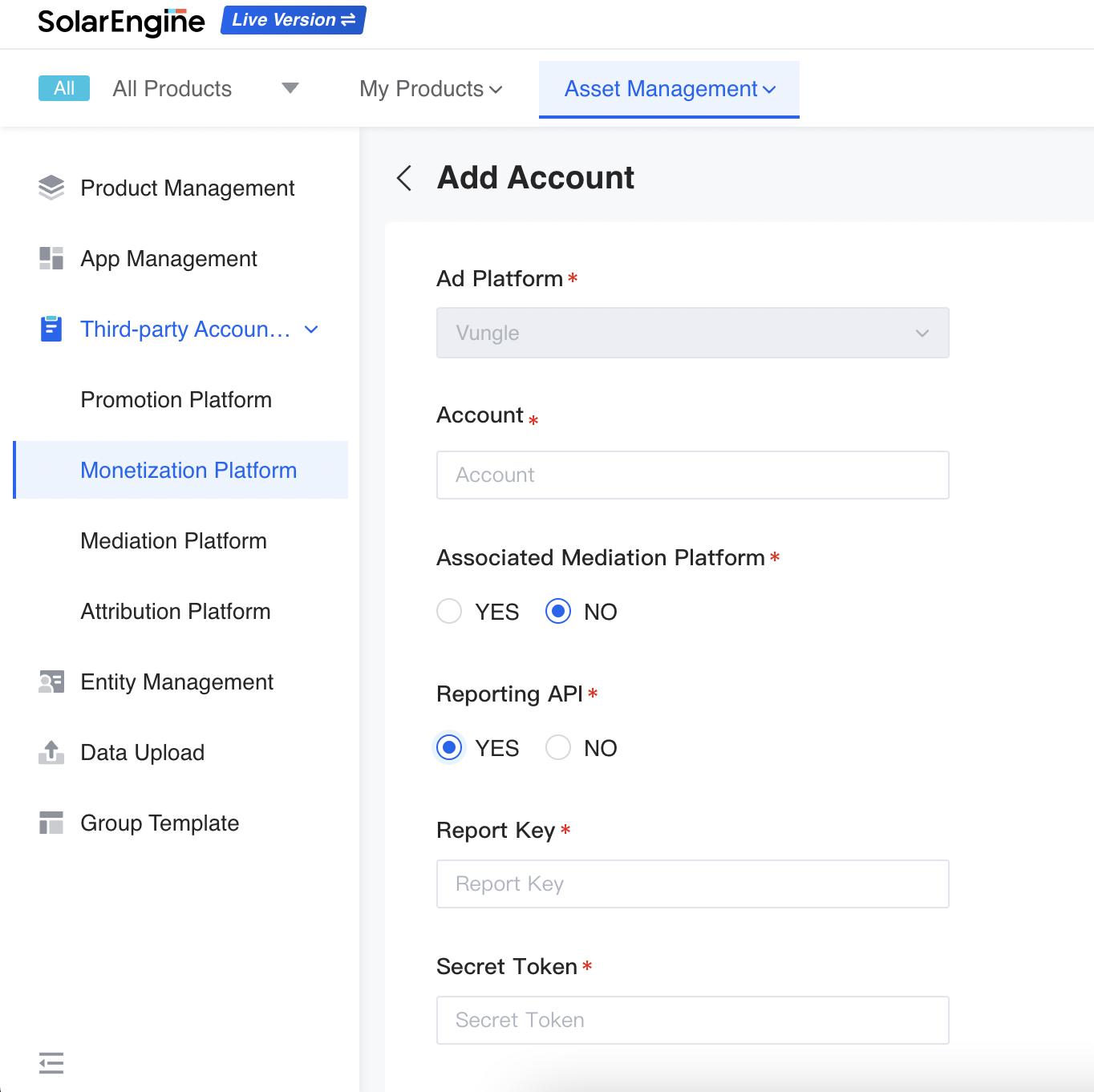 Vungle (Liftoff)-SolarEngine Help Center | Documentation & Support