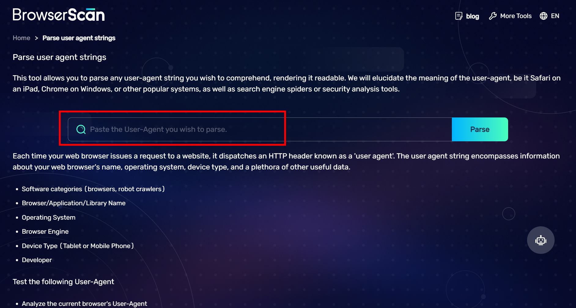 User Agent Parsing Tool: How to Get My Browser Info