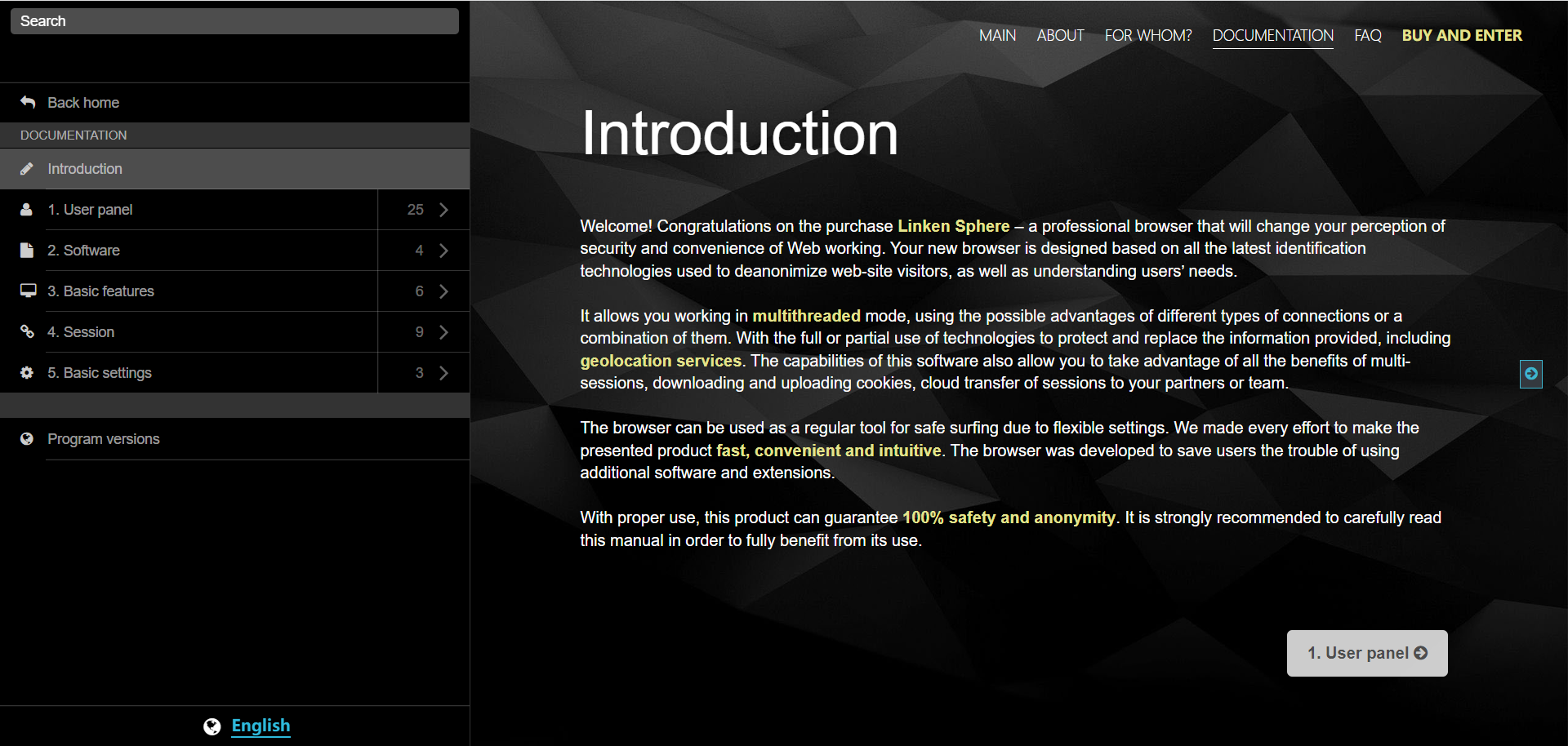 Quick Guide to Linken Sphere