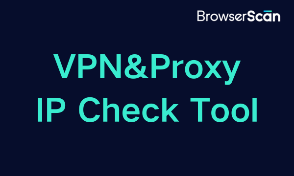 BrowserScan IP Check - Essential Tool for VPN and Proxy Users
