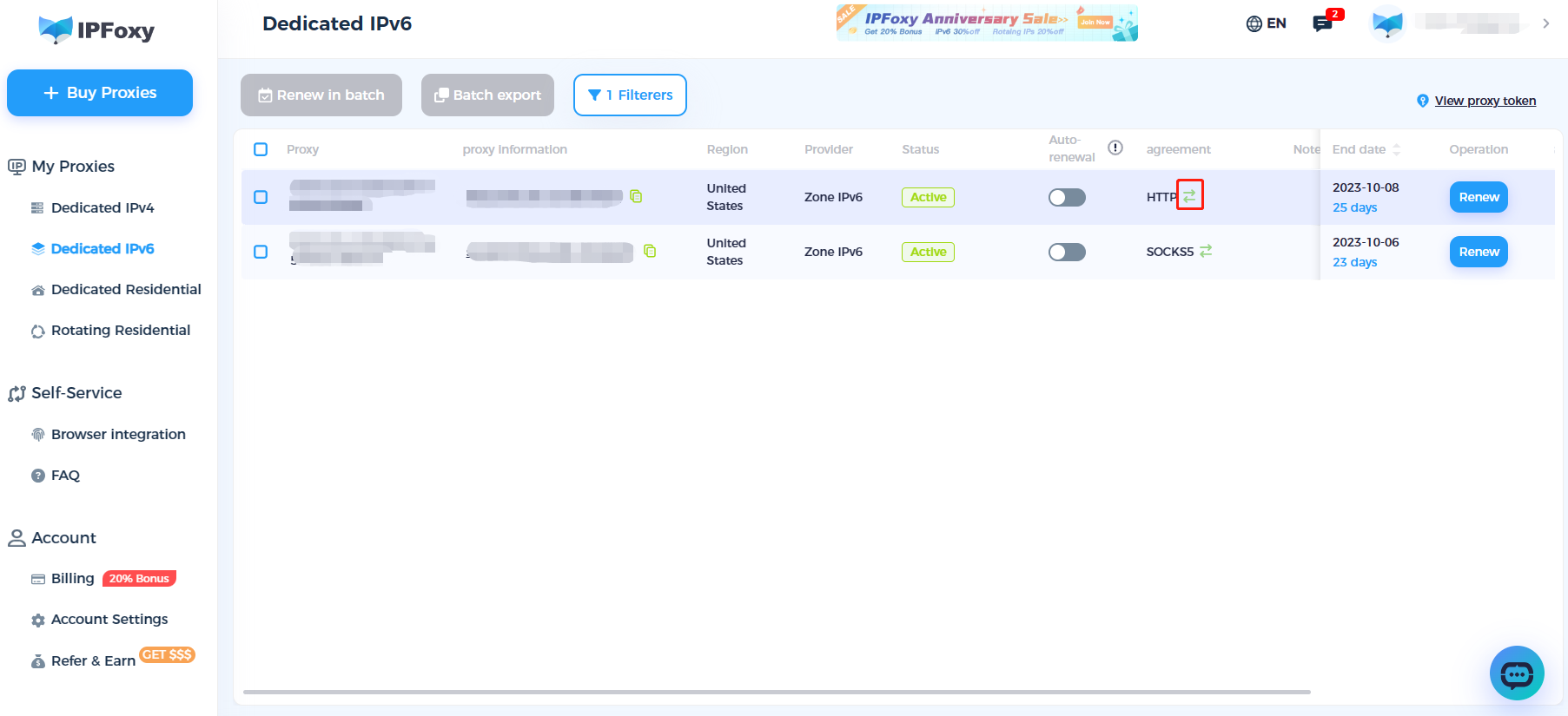 How to change Proxy agreement?-IPFoxy Help Center: Proxy Setup Guides