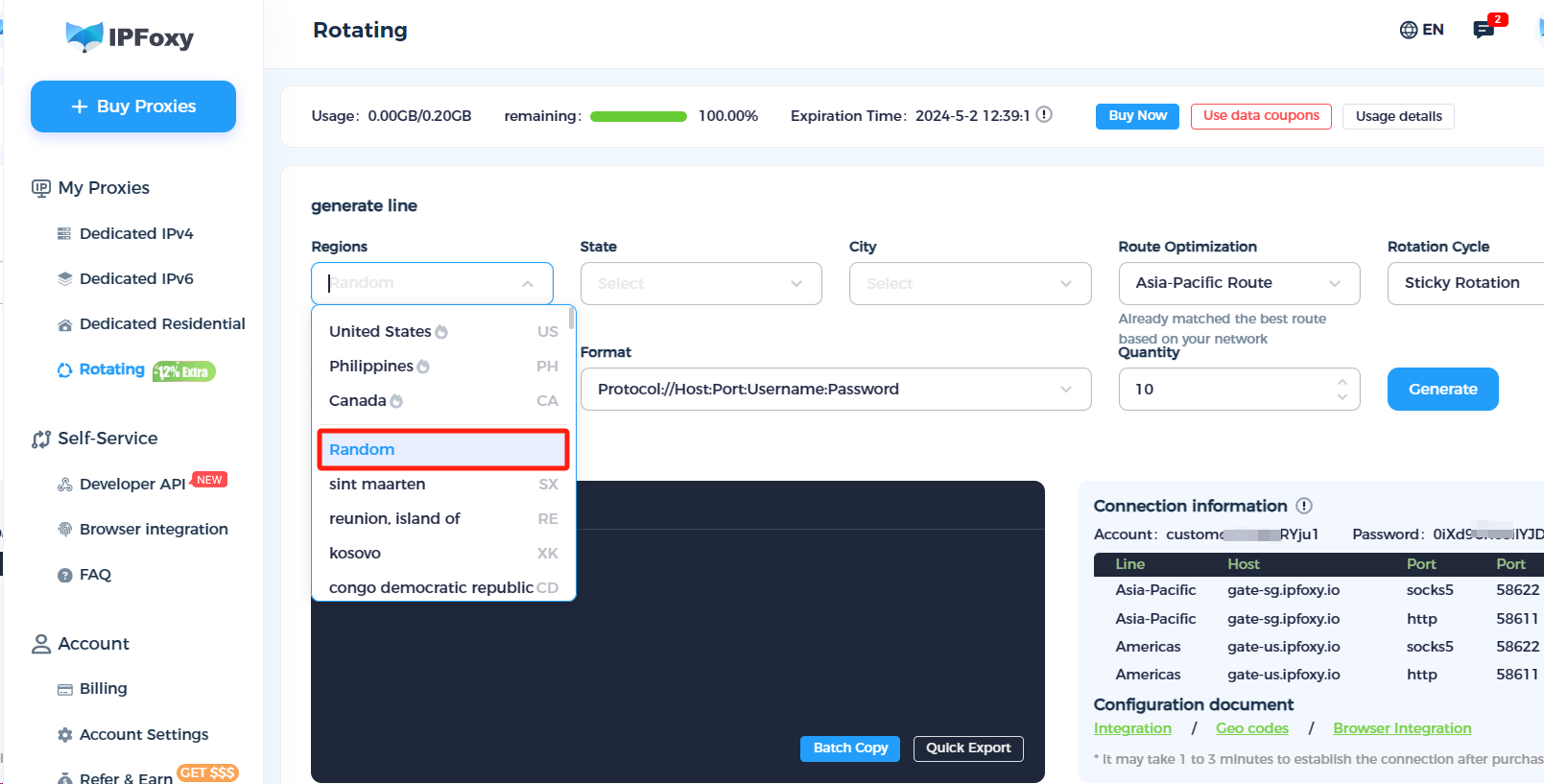 Roating Proxy Random Regions Guidelines Ipfoxy Help Center Proxy Setup Guides