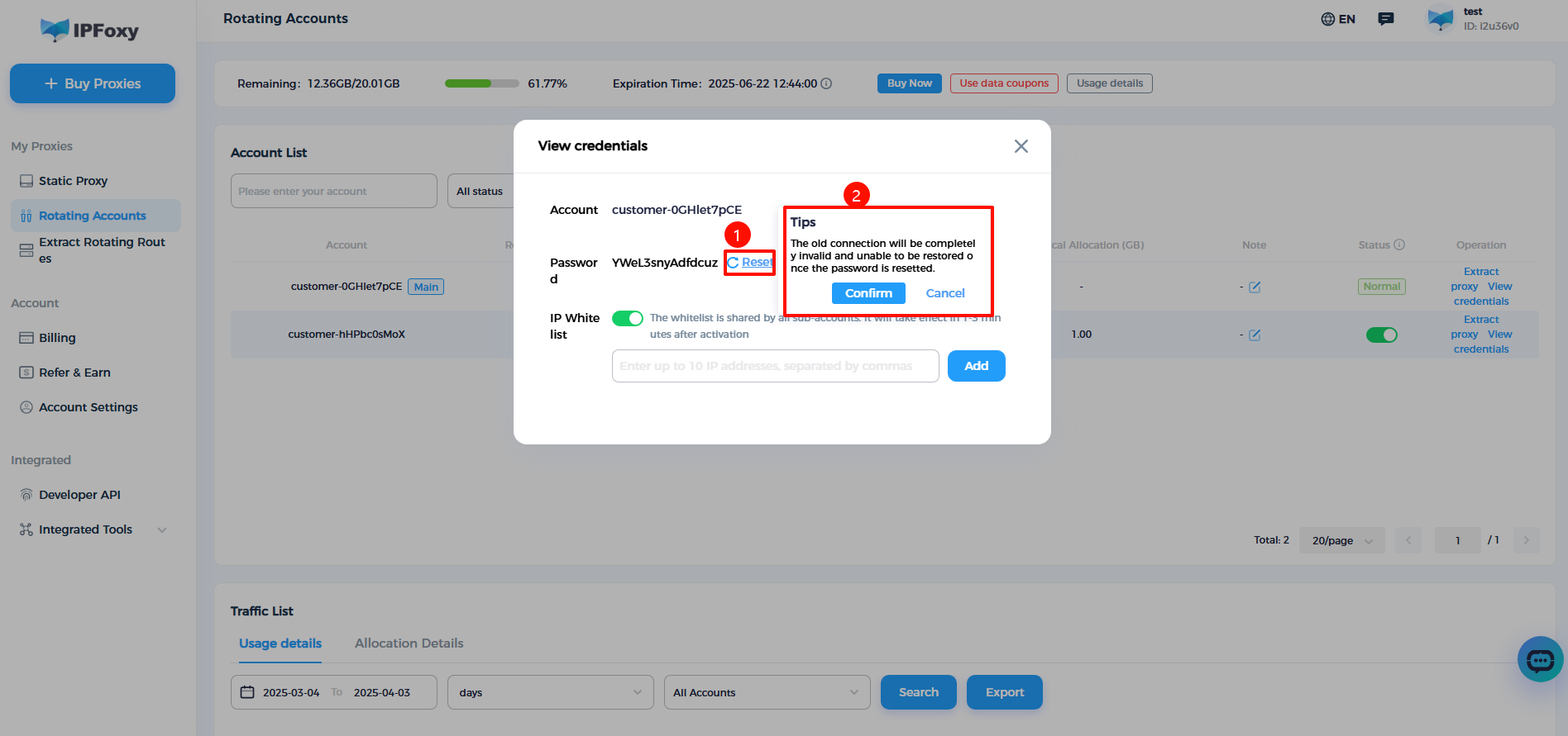 Rotating Proxy Security Settings Function Guide-IPFoxy Help Center: Proxy Setup Guides
