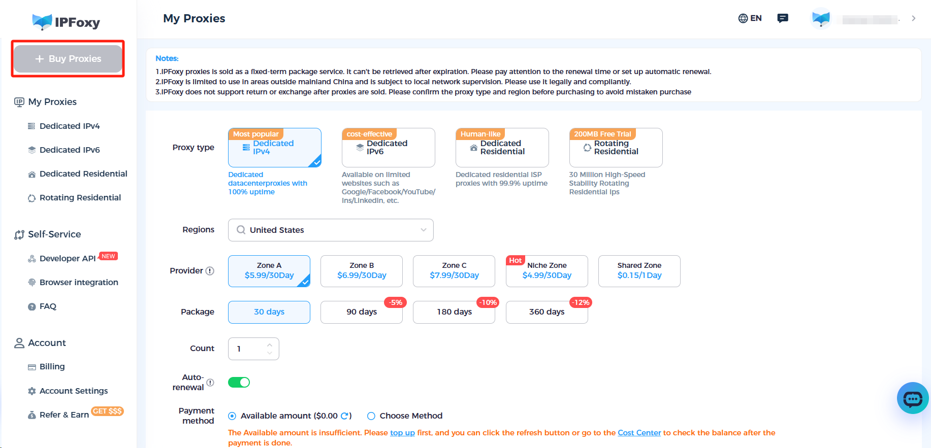 Register And Log In Ipfoxy Help Center Proxy Setup Guides