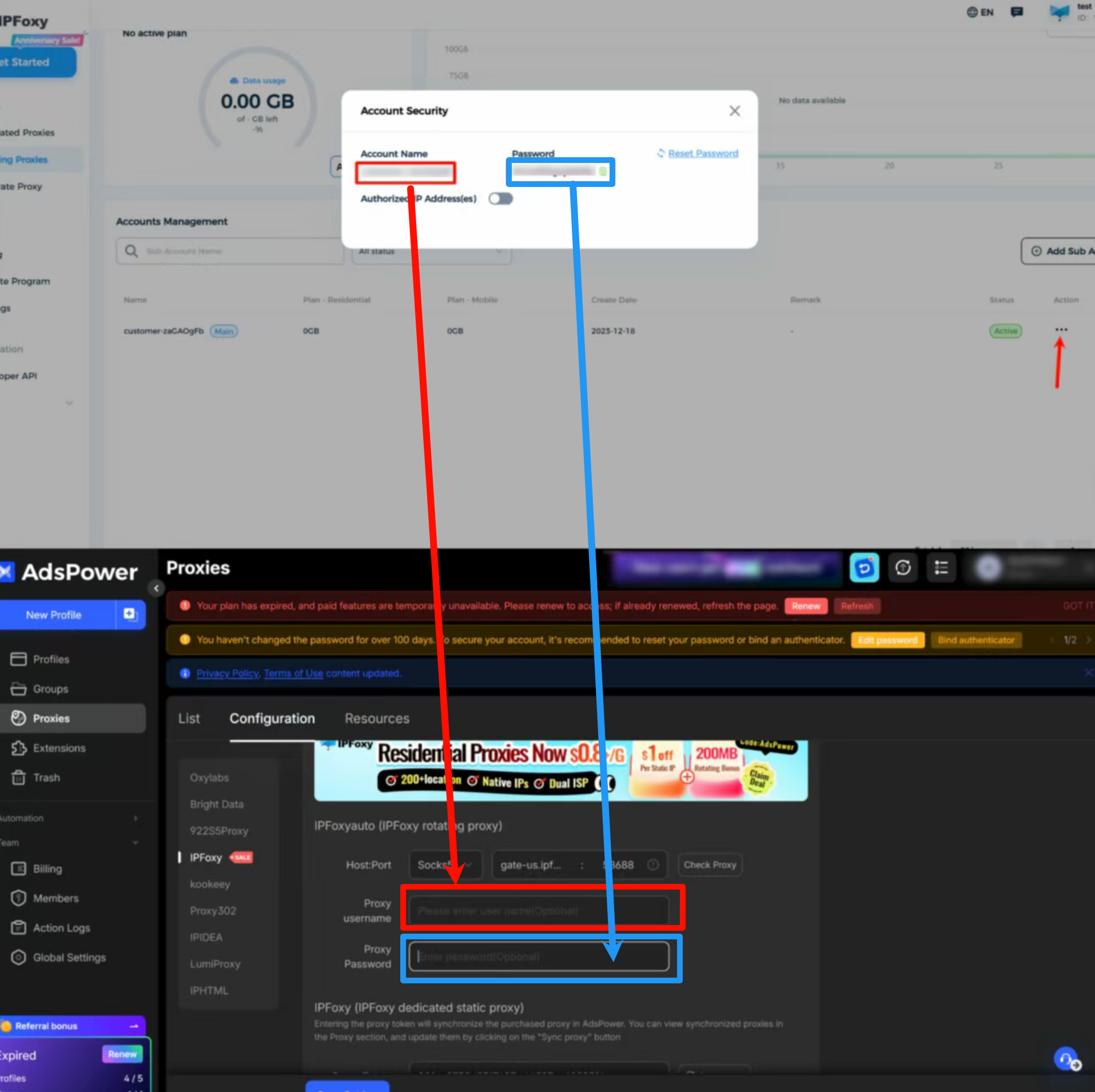 How to setup rotating proxy in AdsPower browser? - IPFoxy