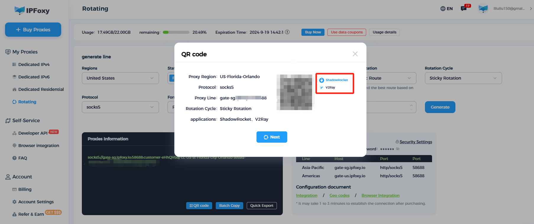 How to get/copy proxy information?-IPFoxy Help Center: Proxy Setup Guides