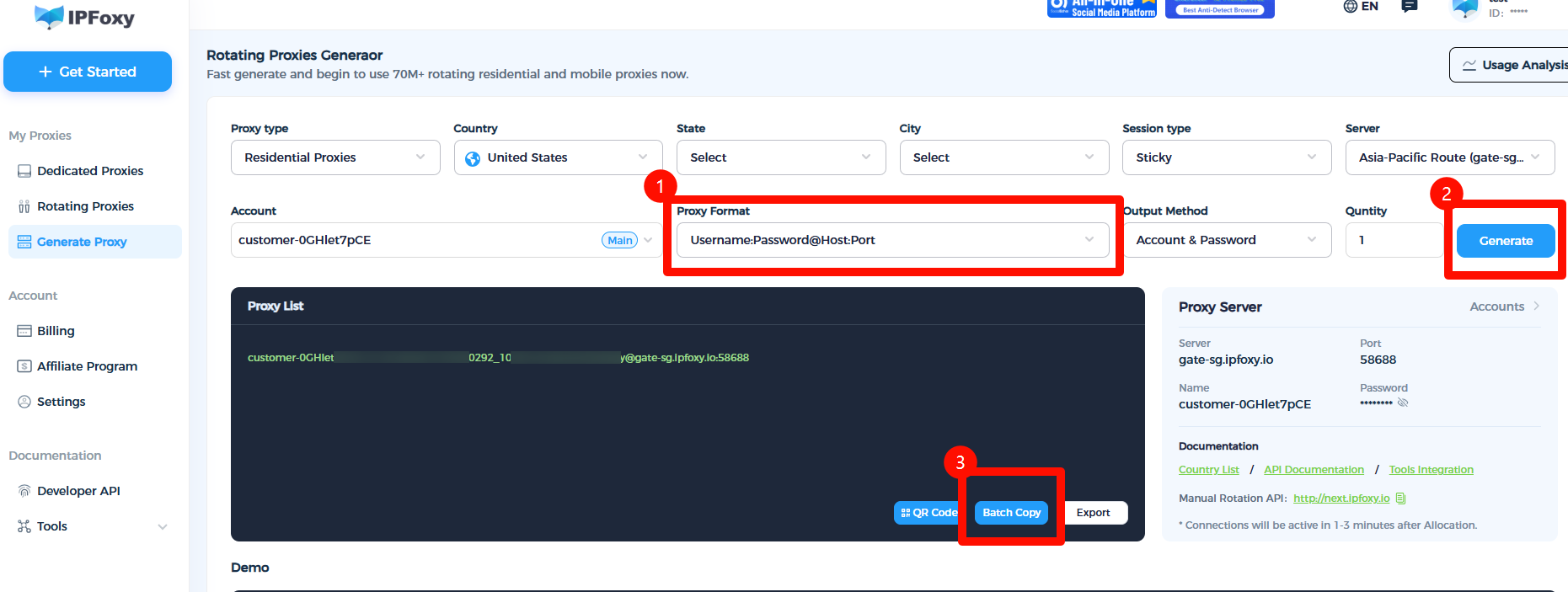 How to use Rotating proxy through Java?-IPFoxy Help Center: Proxy Setup ...