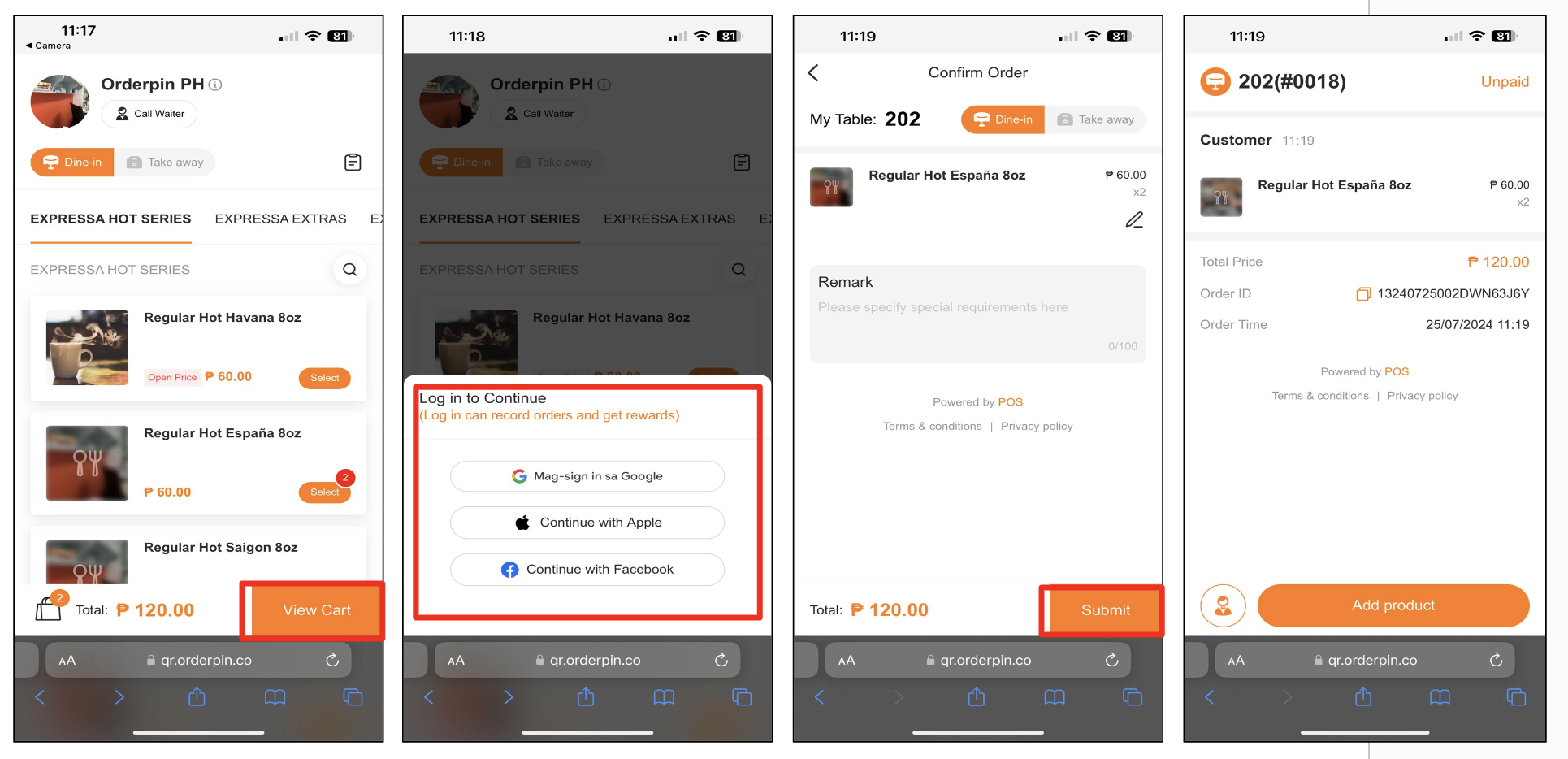 Dine-in order login-OrderPin All-in-One Restaurant POS -- Help Center