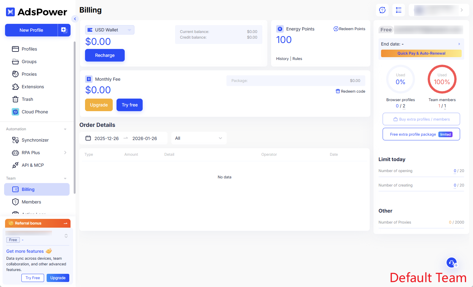 One Account, Multiple Teams-Help Center - AdsPower