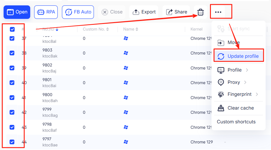 Update Profile in bulk-Help Center - AdsPower
