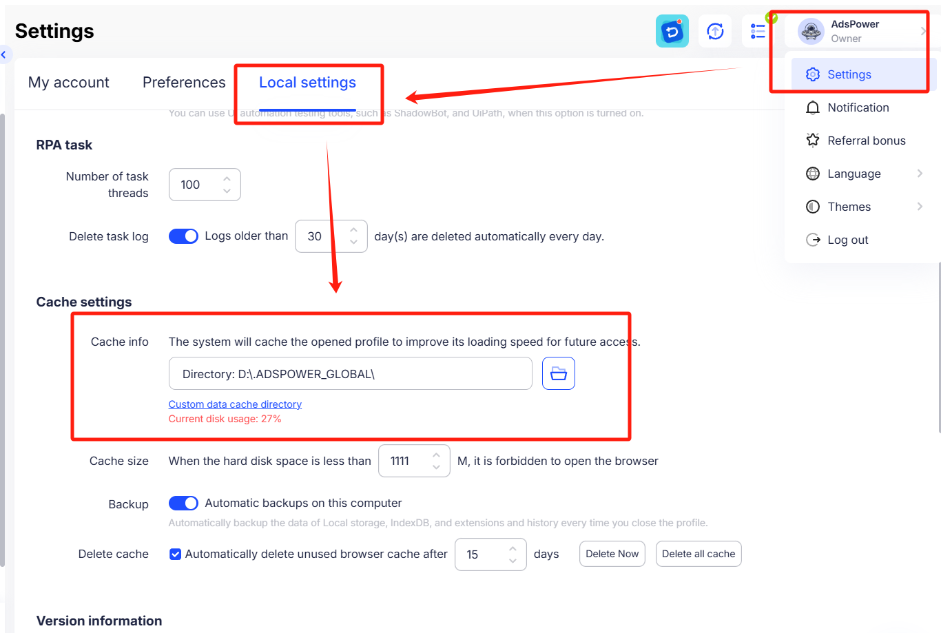 The disk space where the cache is located is not enough to open, please ...