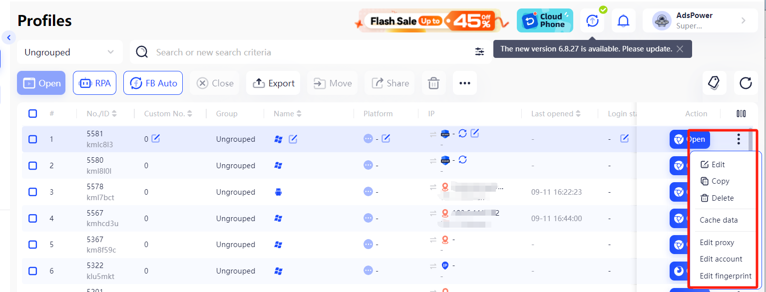 Edit Profile-Help Center - AdsPower