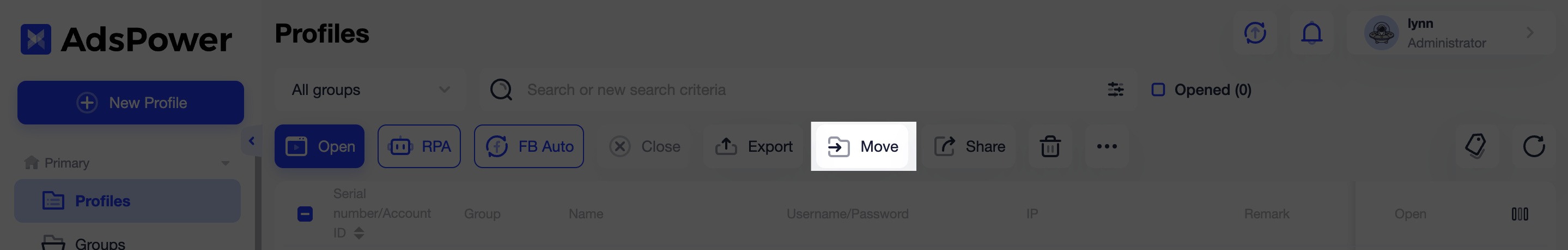 Search & Other features-Help Center - AdsPower