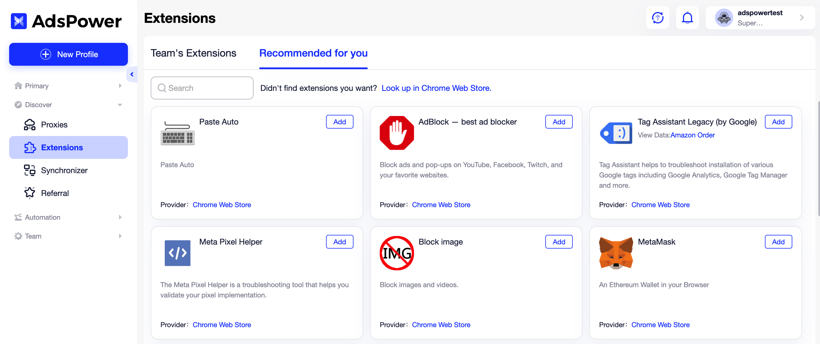 Extensions-Help Center - AdsPower
