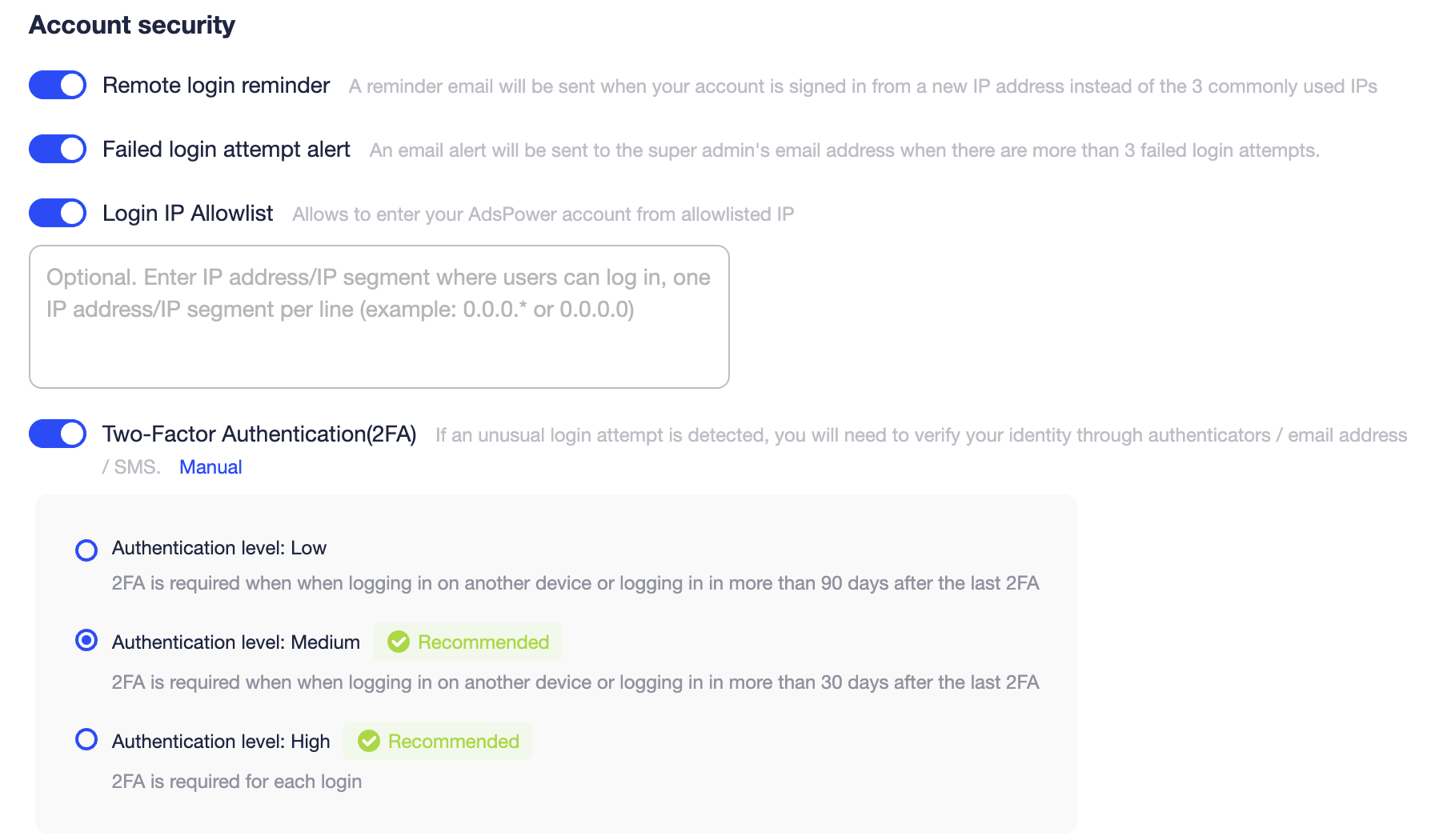 Global Settings-Help Center - AdsPower