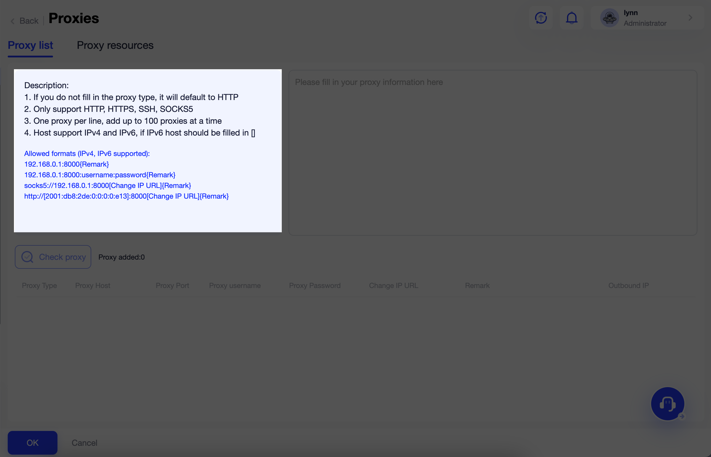 Proxy List-Help Center - AdsPower