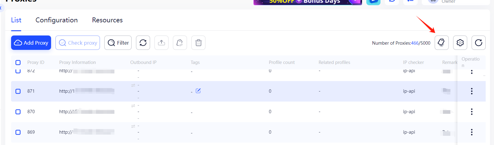 Proxy tag & Random proxies-Help Center - AdsPower