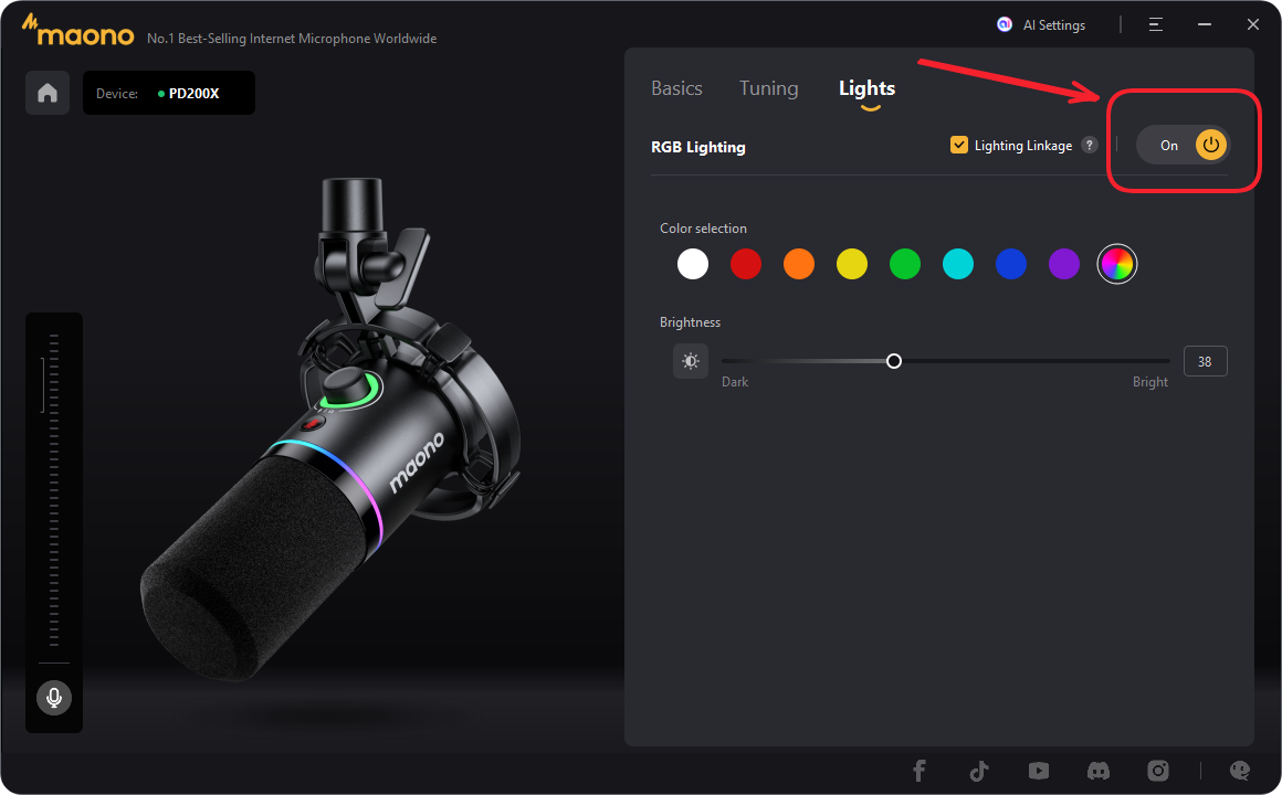 How to Turn Off the Microphone Lighting