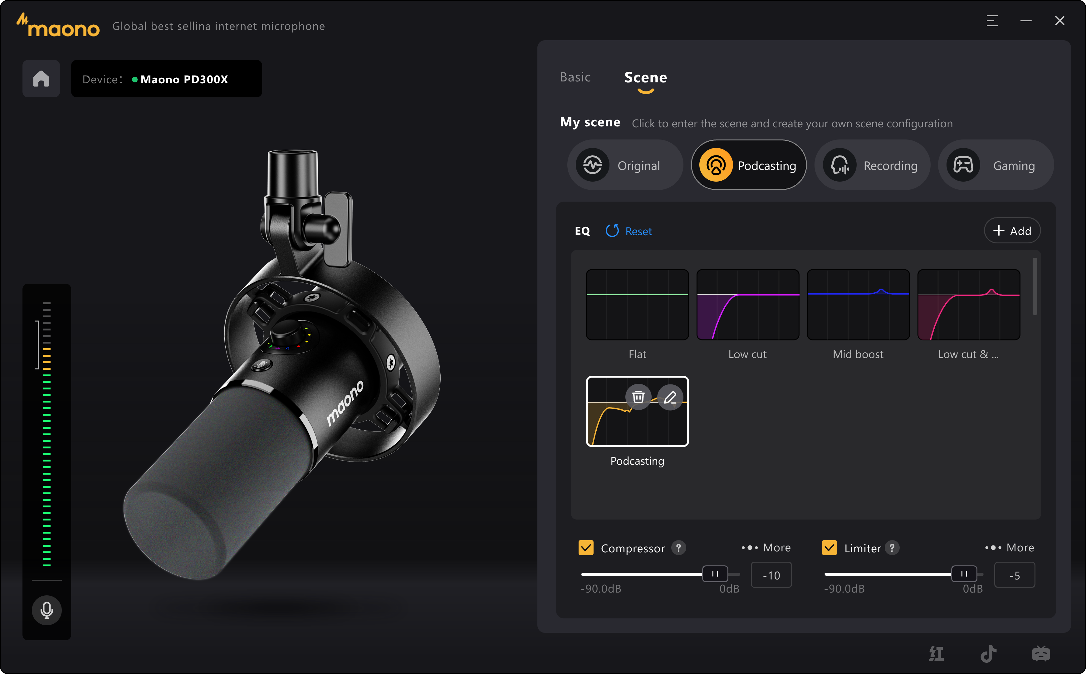 PD300X Microphone Software Functions