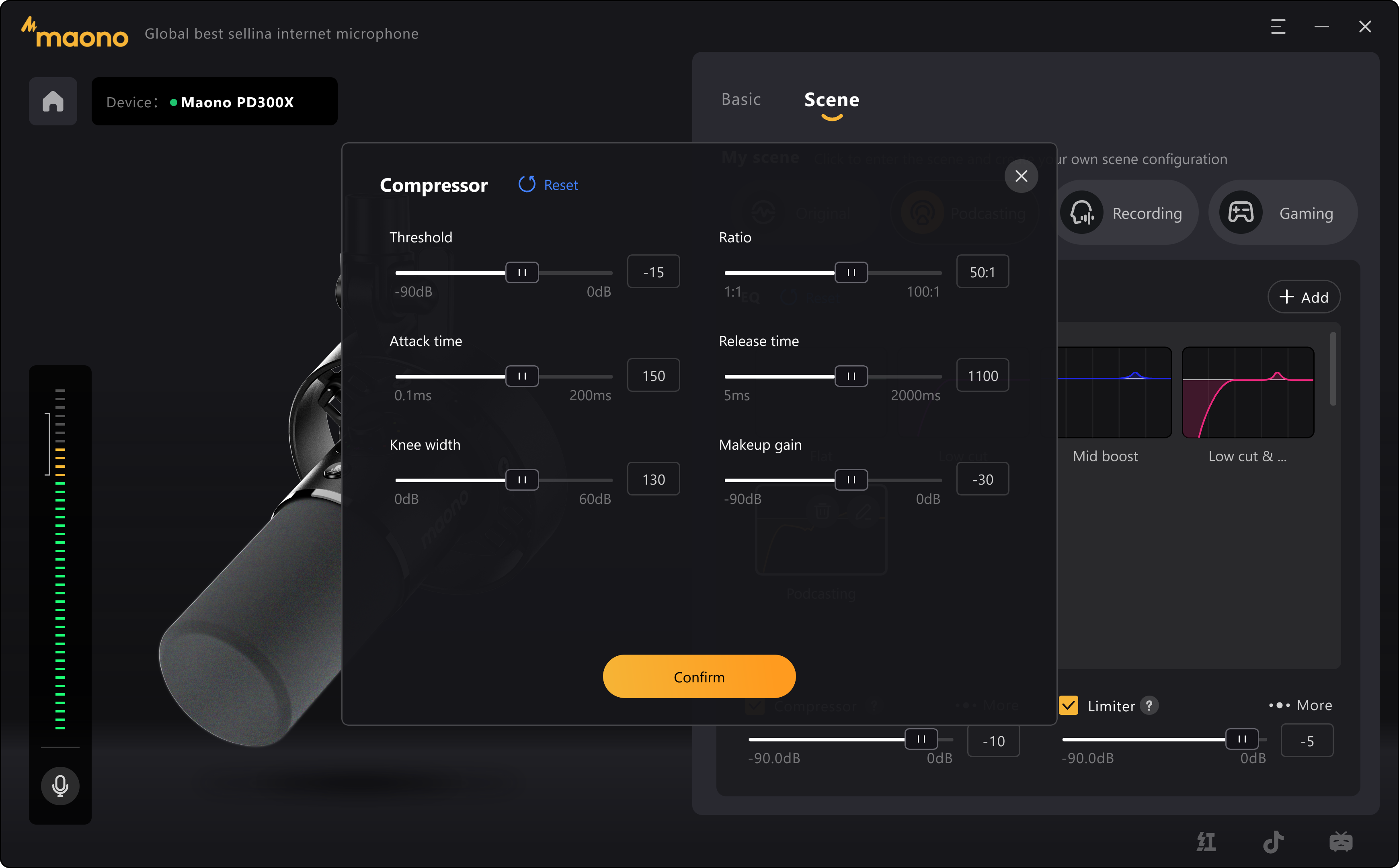 PD300X Microphone Software Functions