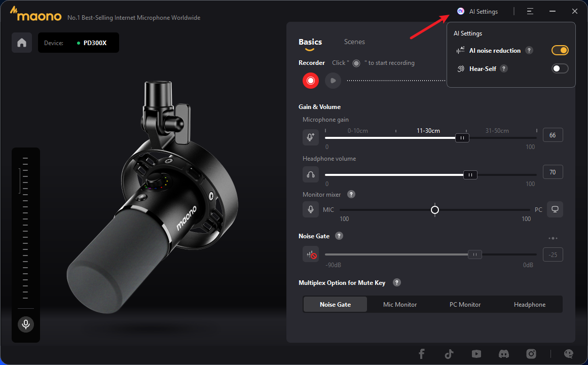 How to Use AI Noise Reduction-Maono Help Center