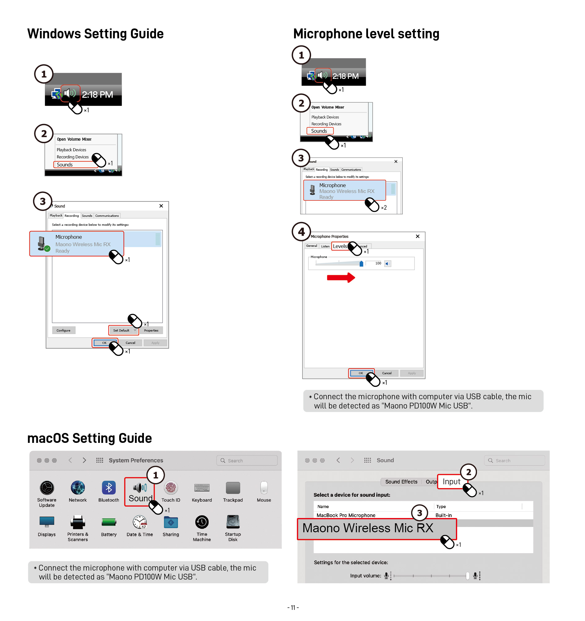 PD100W User Manual ( English & More Languages )-Maono Help Center