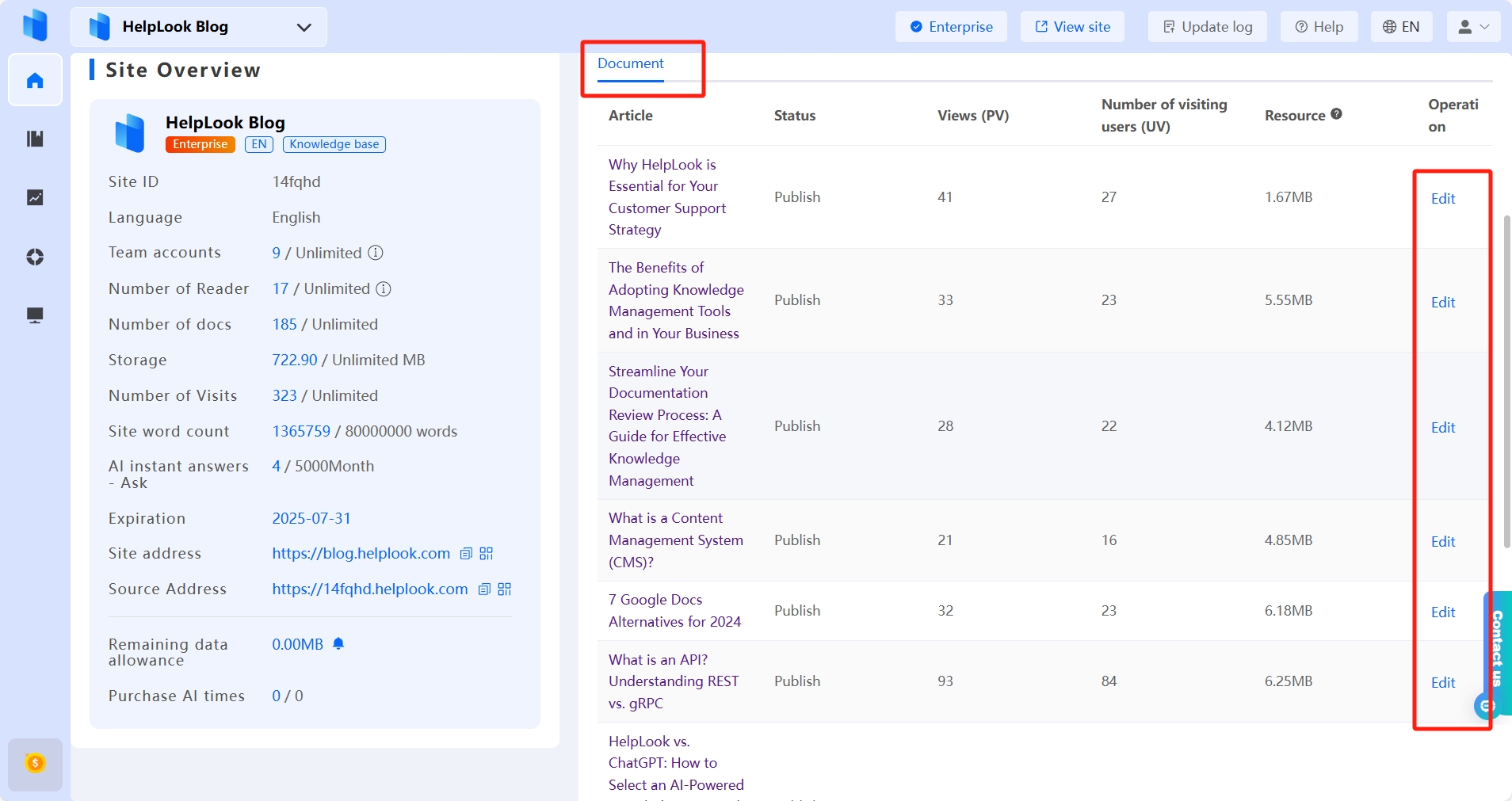 How can I view and edit the article I created?-HelpLook | Help Center
