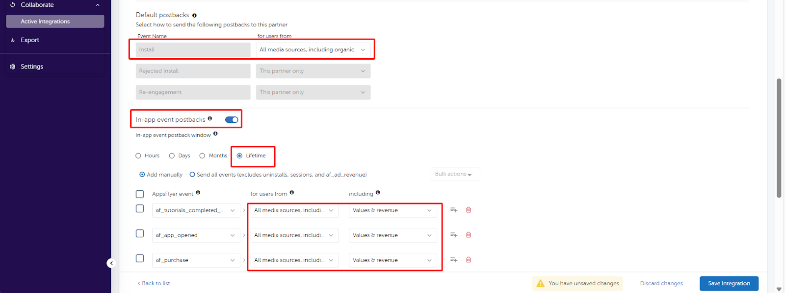 Retargeting: AppsFlyer Key Events Postback guide