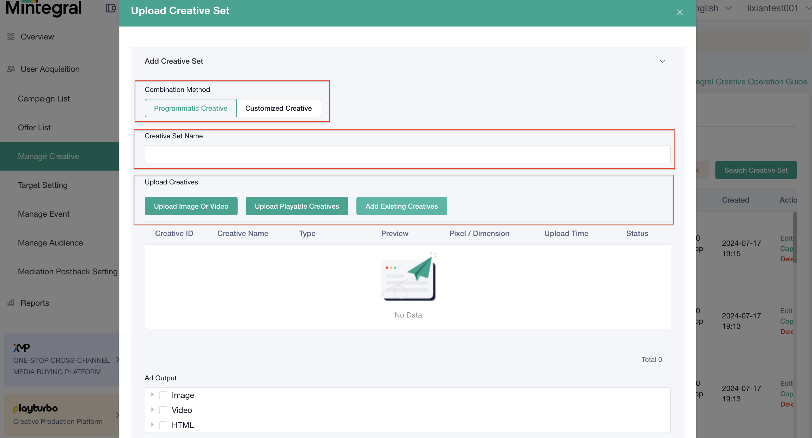 Creative Mangement Guide
