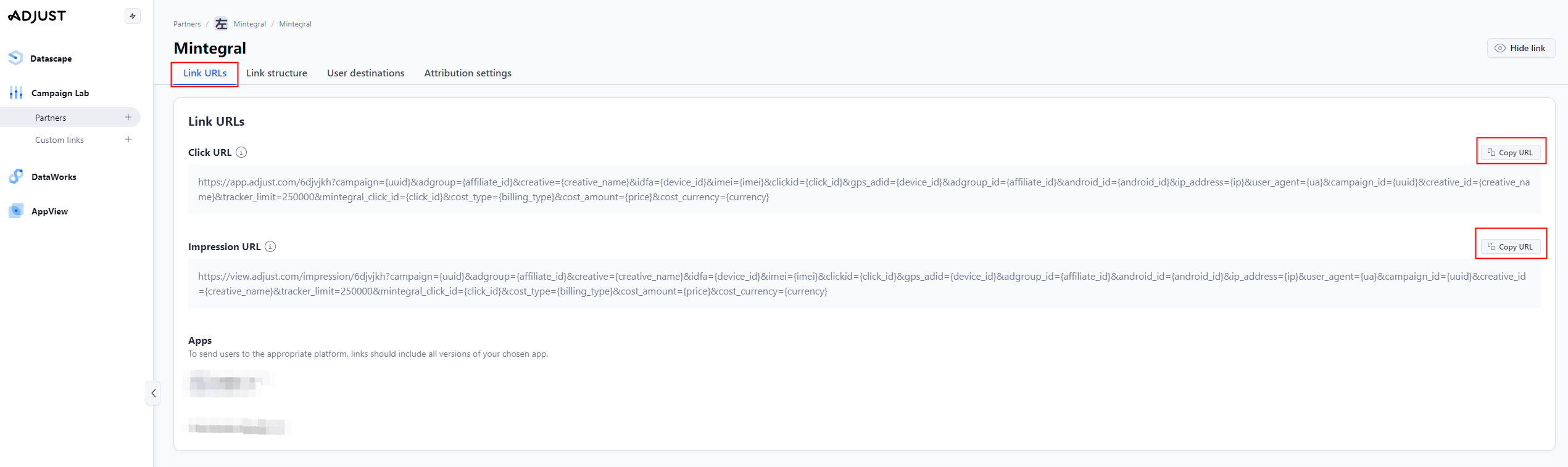 Adjust tracking guide for Mintegral AppsGrowth campaigns