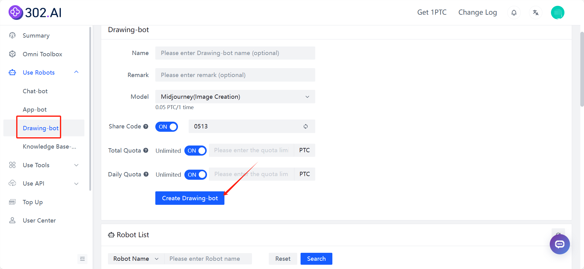 Drawing-bot Creation-302.AI| Help Center