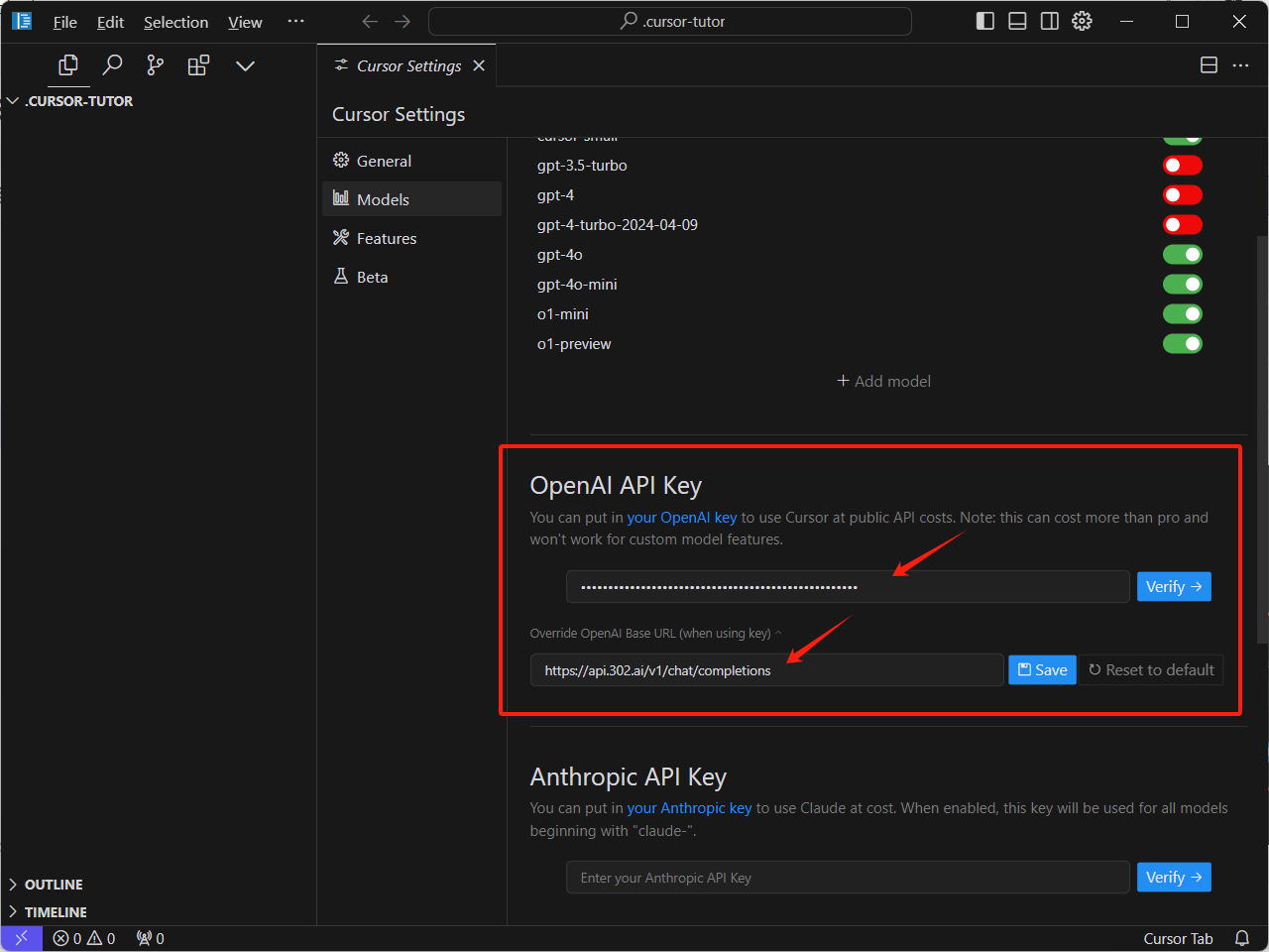 Integrate into Cursor-302.AI| Help Center