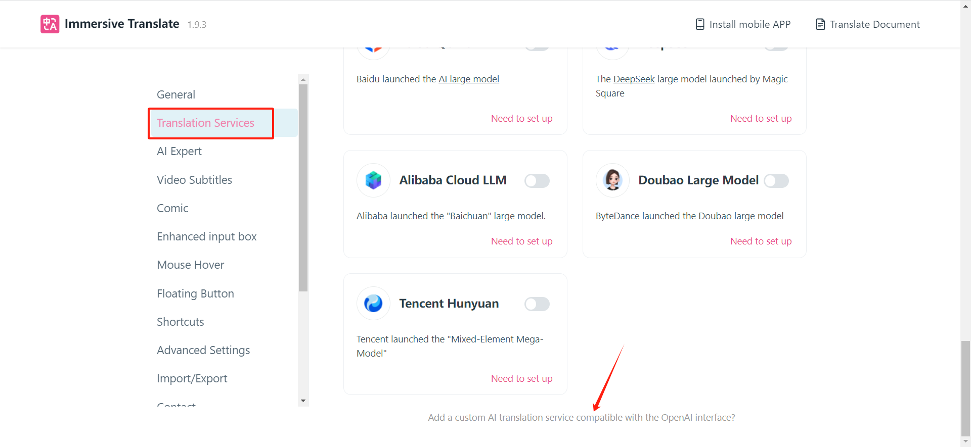 Integrate into Immersive Translate-302.AI| Help Center