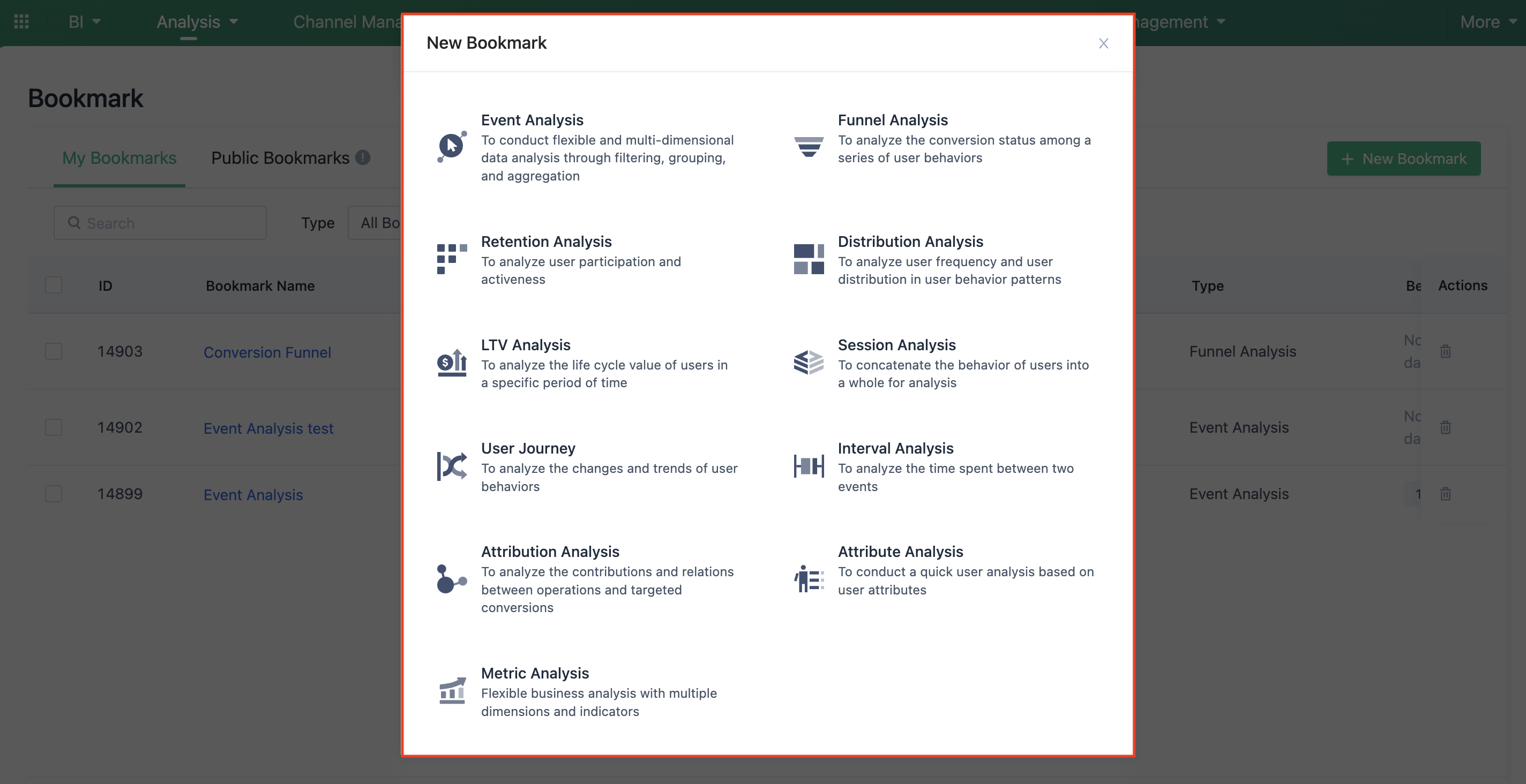 Bookmarks-Help Center - Sensors Analytic
