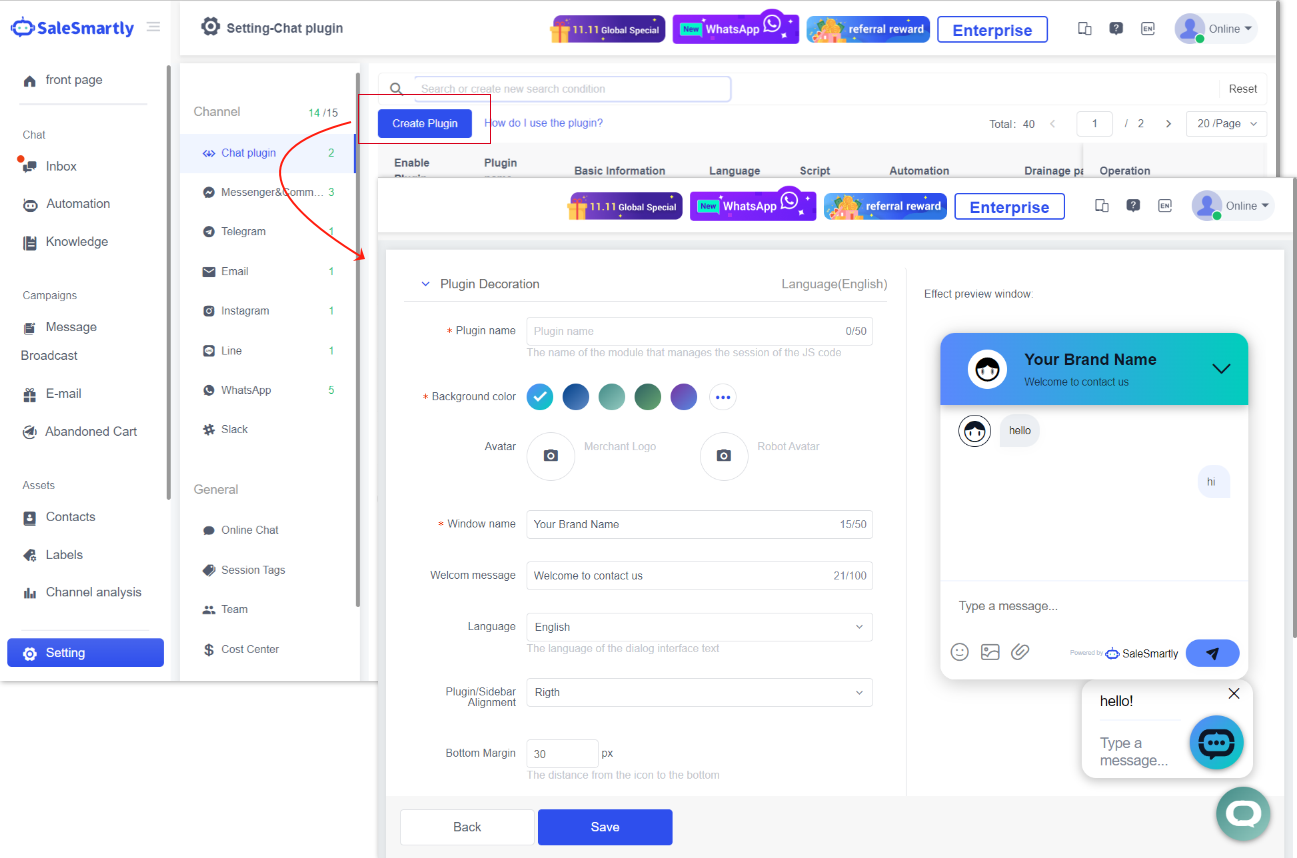 Chat with Customers-SaleSmartly-Help Center-SaleSmartly User Guide