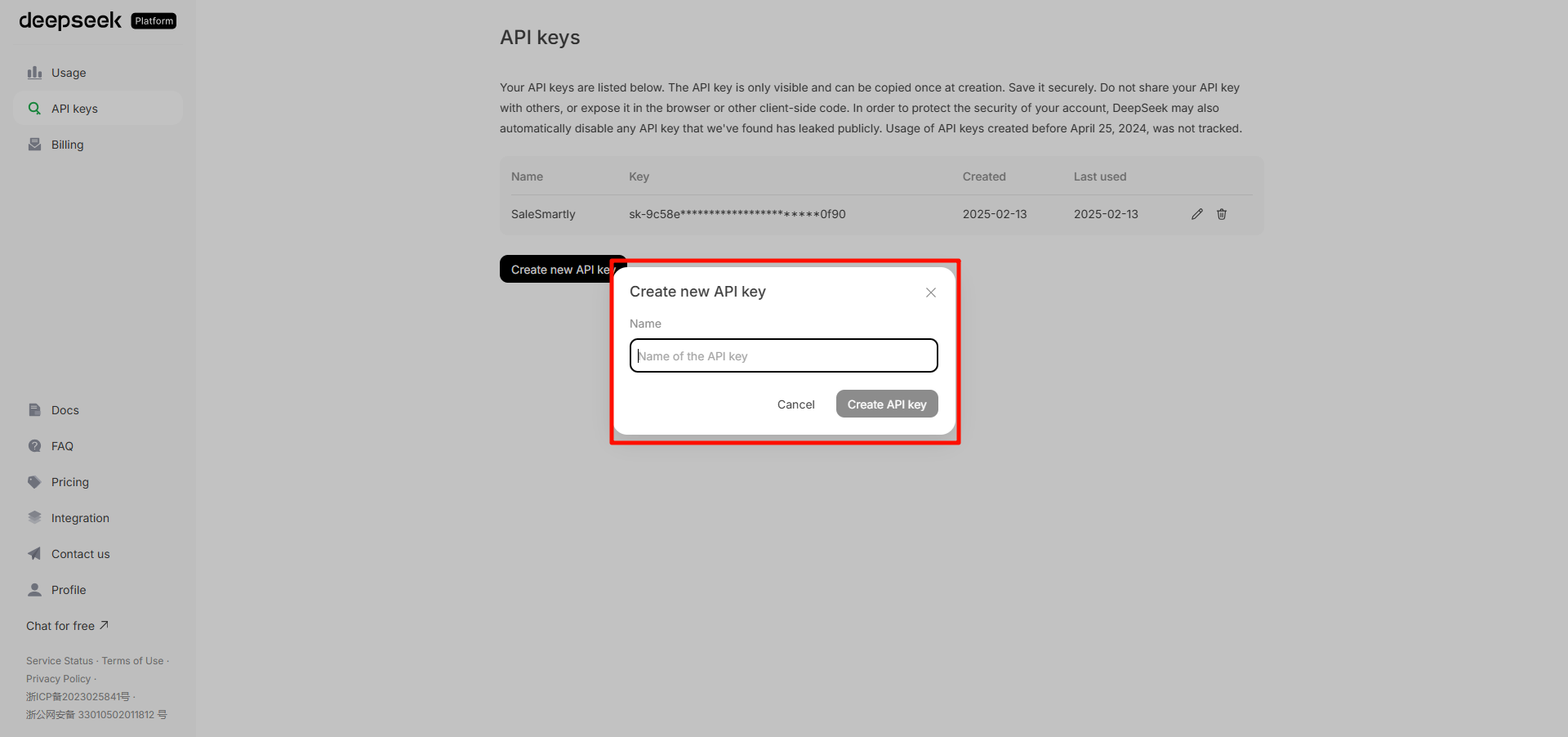 How to get DeepSeek API key?-SaleSmartly-Help Center-SaleSmartly User Guide How to get DeepSeek API key?-SaleSmartly-Help Center-SaleSmartly User Guide