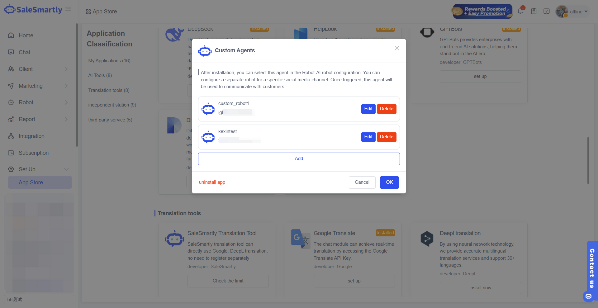 Custom Agent Access Guide